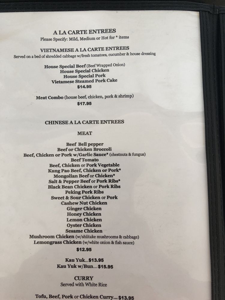 Menu - Hilo Rice Noodle Soup Restaurant